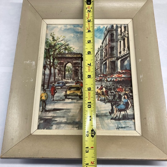 Arno | Art | Paris Street Scene Watercolor Print Signed Arno Framed Arc ...